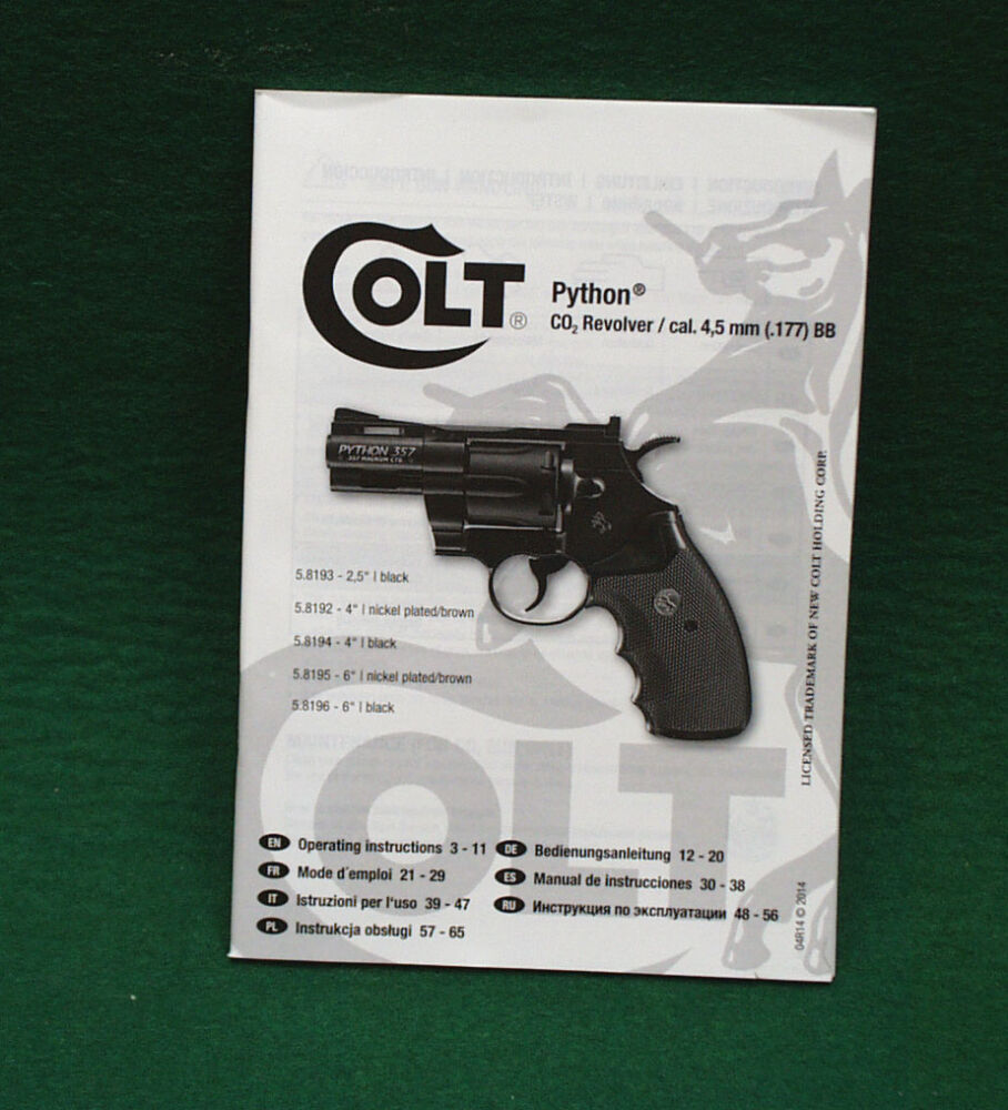 Umarex Colt Python .357 Magnum CTG. CO2 Revolver auf ProGun