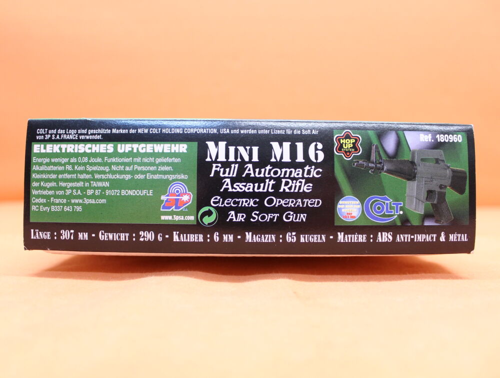 3P S.A. Airsoft AEP 6mm(Bullet) Colt Mini M16: Pistole System AE...